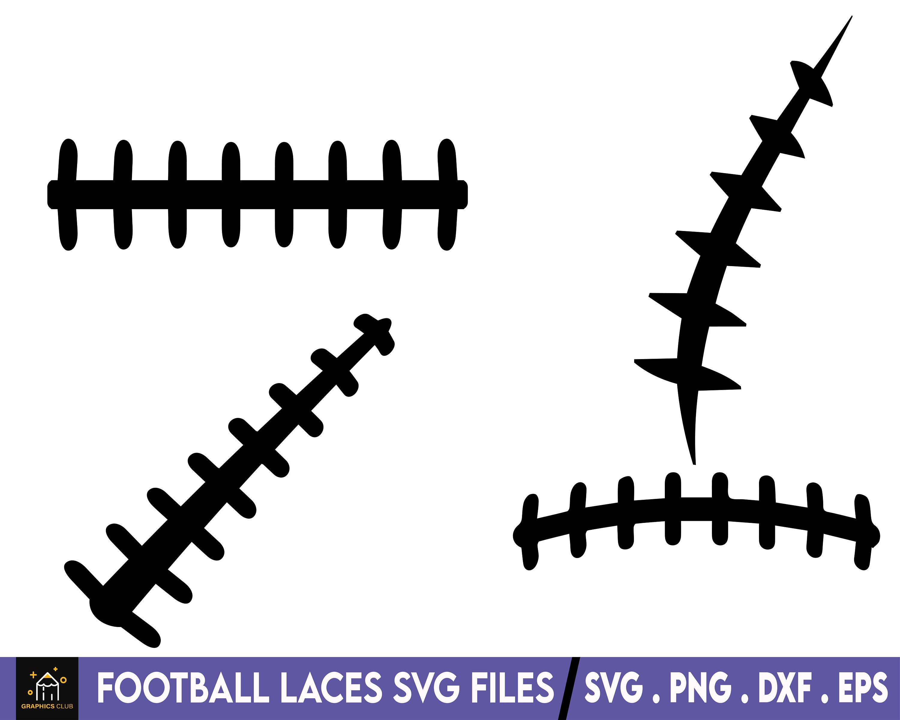 Football Laces Svg Bundle Football Clipart Football Lace - Etsy