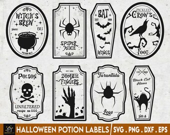 Halloween Potion Label Svg Apothecary Label Svg Bottle Label - Etsy
