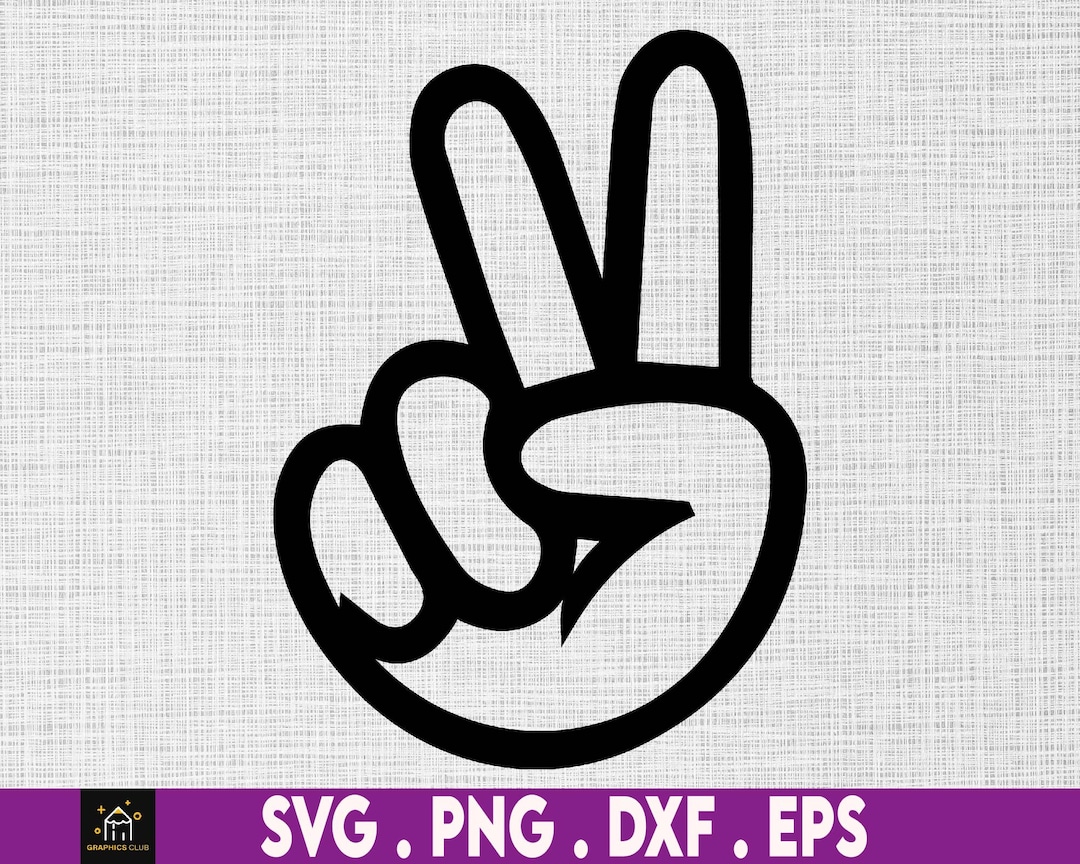 Peace Hand Svg, Peace Sign Svg, Cricut, Peace Finger Svg, Hand Symbol ...