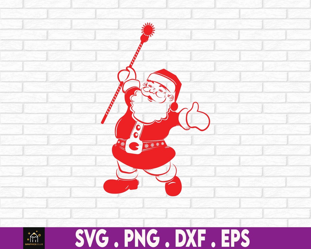 Santa Cut File Santa Svg Santa DXF Santa Face Retro - Etsy