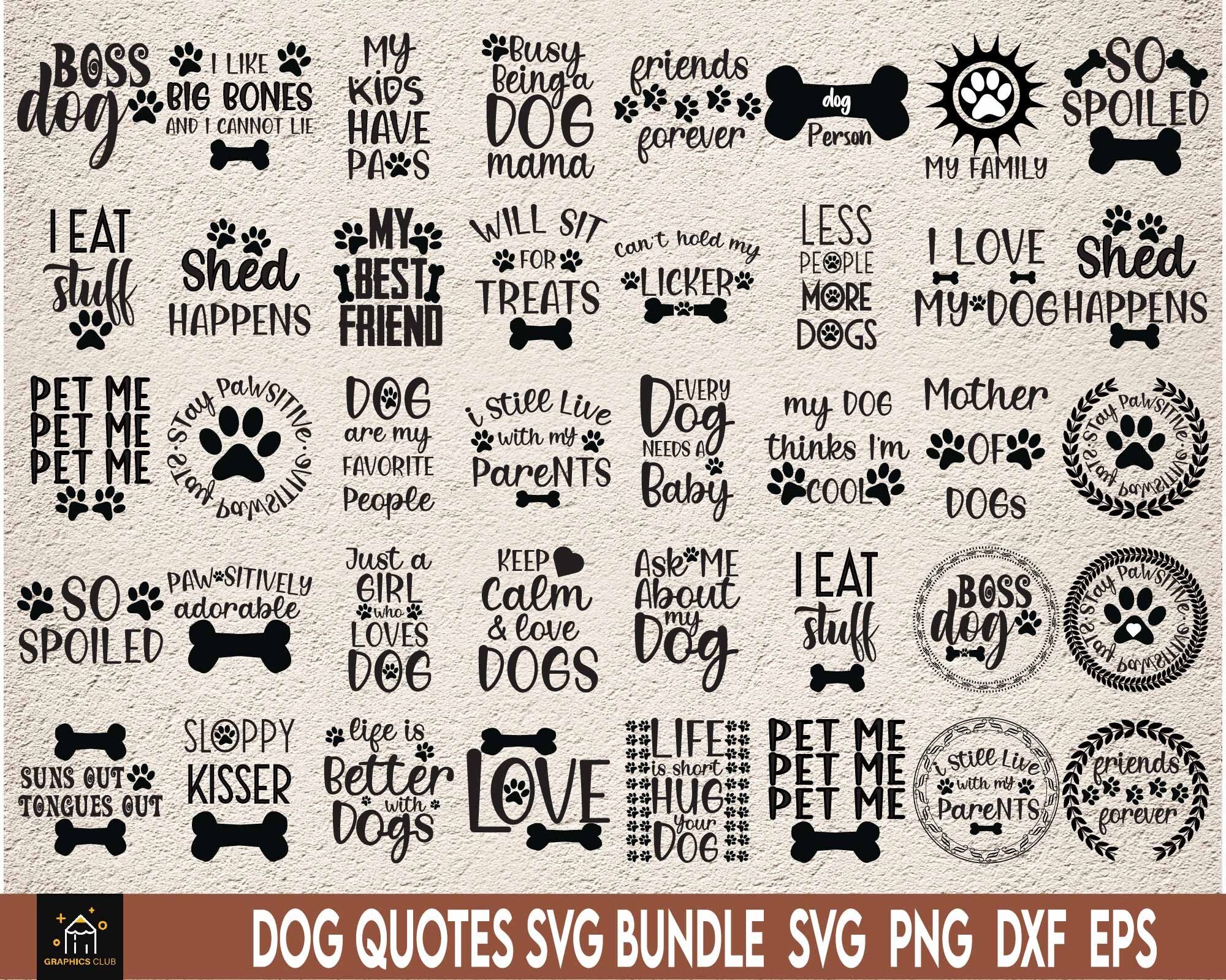 Dog Quotes Svg Bundle Dog Bandana Svg Dog Lover Svg Dog - Etsy Canada