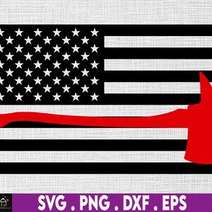 Red Line Flag SVG, Fire Dept Svg Printable, Cricut and Silhouette ...
