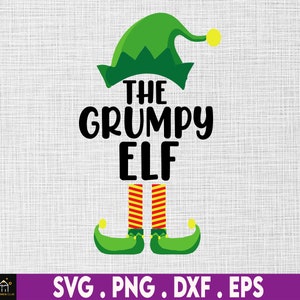 The Grumpy Elf Christmas Svg Png, Santa Claus Svg, Xmas Svg, Holiday ...