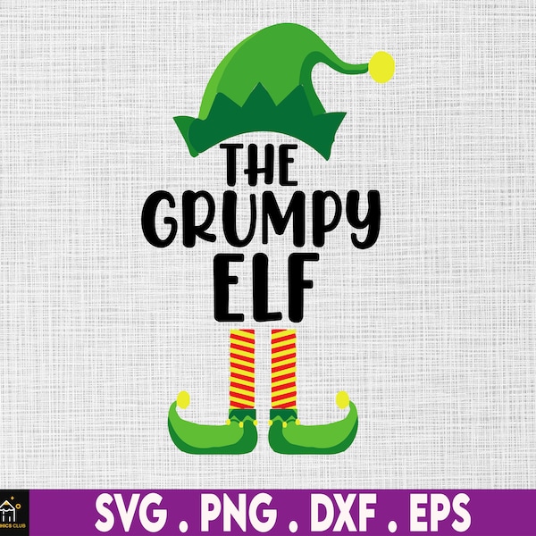 Grumpy Elf Svg - Etsy