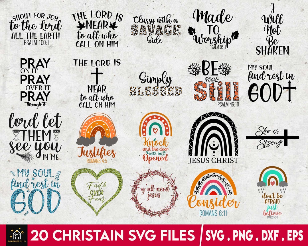Christian Svg Bundle, Bible Verse Svg, Religious Svg Bundle, God Svg ...