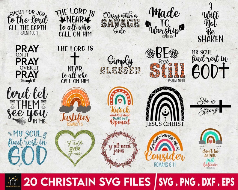 Christian Svg Bundle Bible Verse Svg Religious Svg Bundle - Etsy