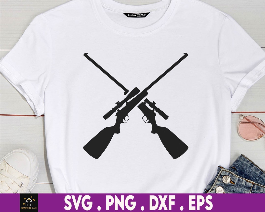 Crossed Scoped Rifles Svg, Hunting Rifle SVG, Rifle PNG, Rifle Clipart ...