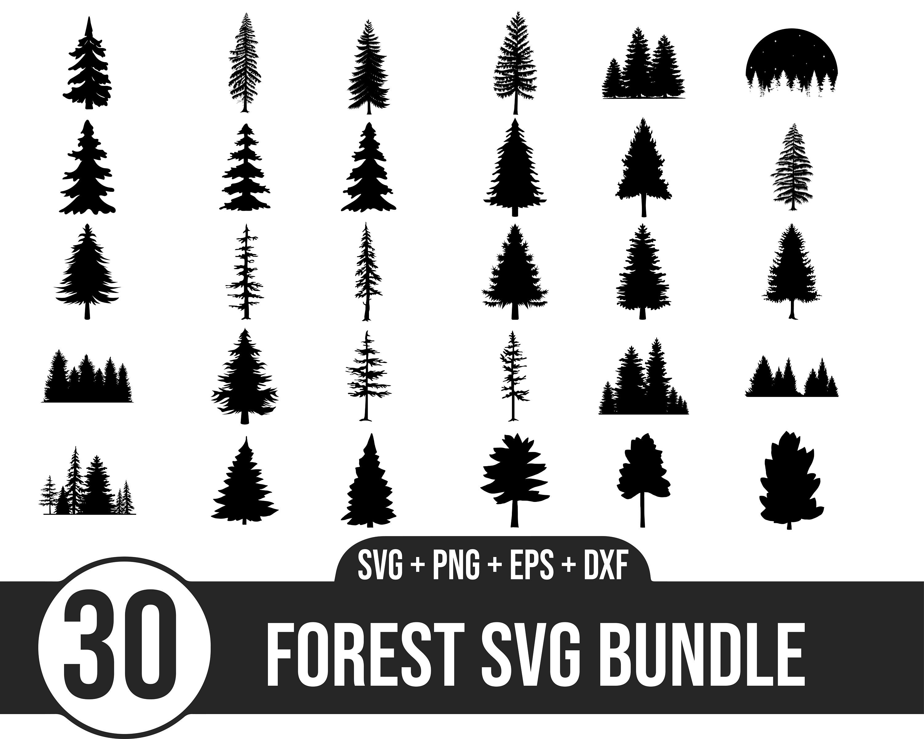 Forest Svg Bundle Tree Svg Pine Tree Svg Christmas Tree - Etsy Hong Kong