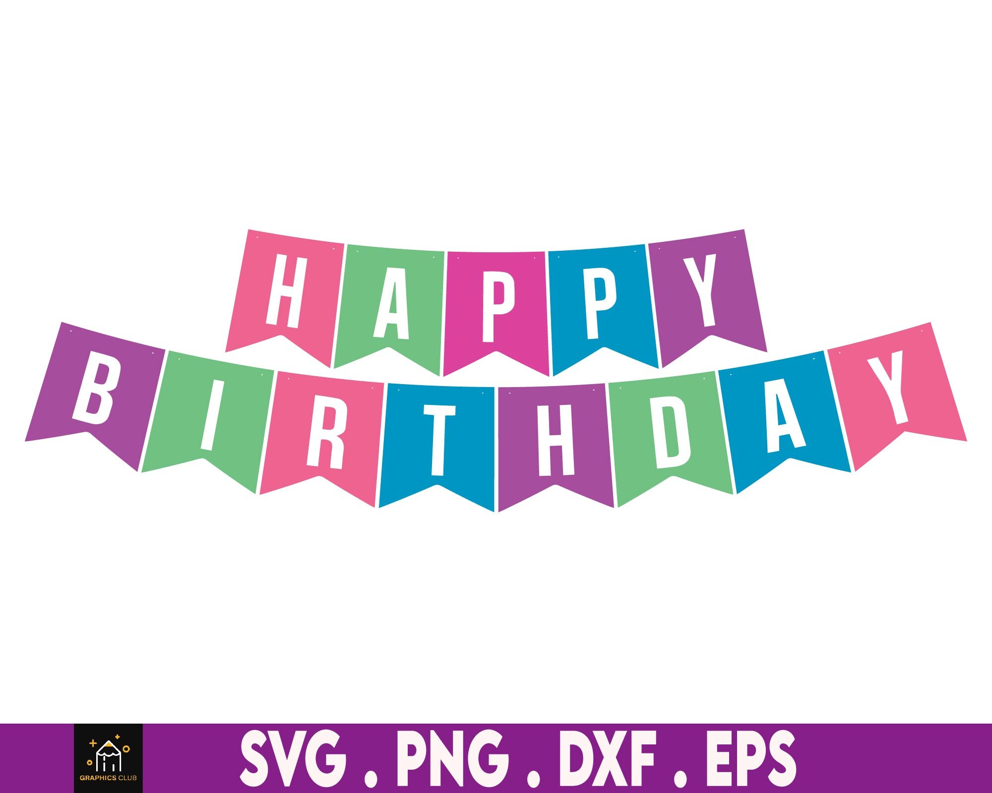 Happy Birthday Banner Png
