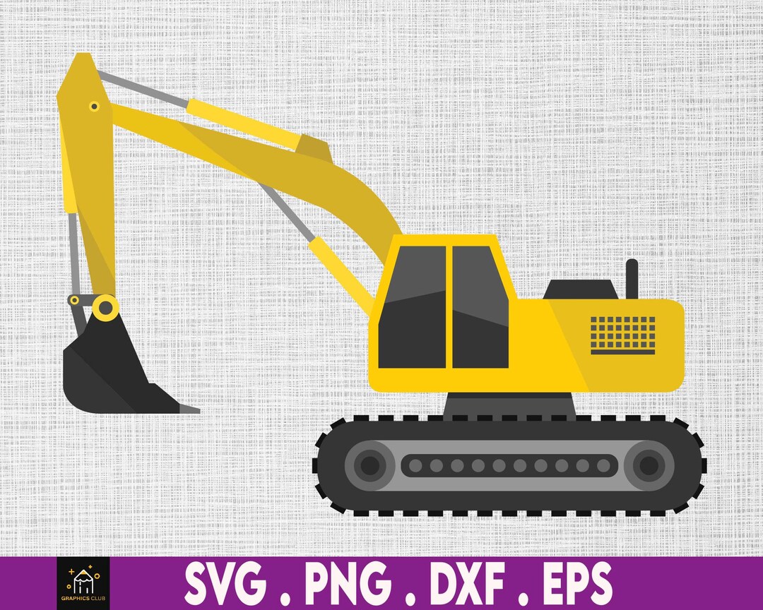 Excavator Svg, Construction Png, Tractor, Digger, Construction Instant ...