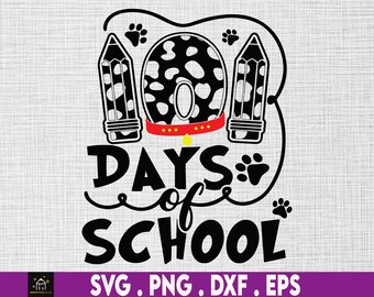 101 Days of School Dalmatian Dog Svg, 101 Days Smarter Svg, 101 Days of ...