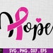 Hope Breast Cancer Awareness Svg Png Pink Ribbon Warrior - Etsy