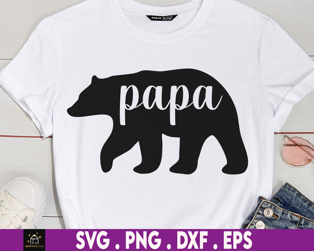 Papa Bear Svg, Bear Papa Svg, Papa Baby Bear Svg, Papa Life Svg, Father ...
