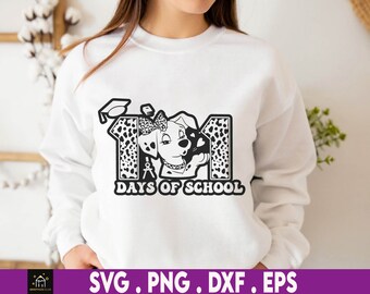 101 Days of School Dalmatian Dog Svg, 101 Days Smarter Svg, 101 Days of ...