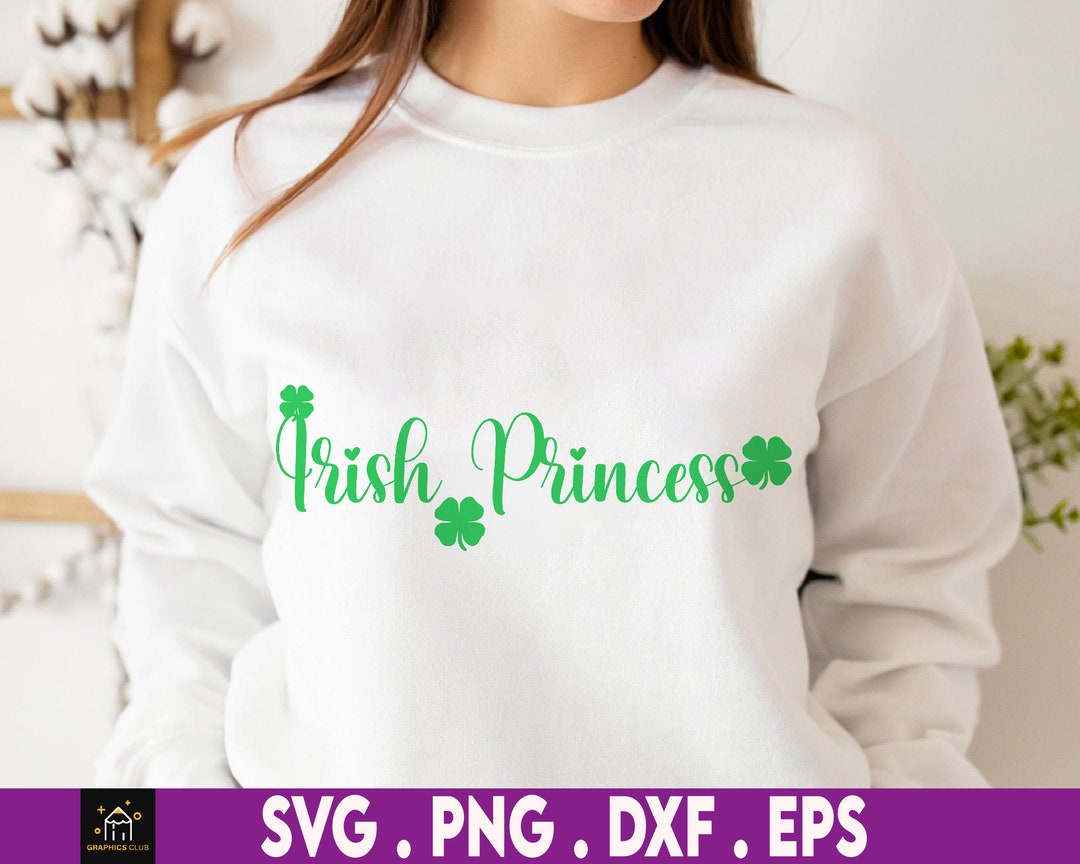 Irish Princess Shamrock Svg, 4 Leaf Clover, Irish Svg, Leprechaun Svg ...