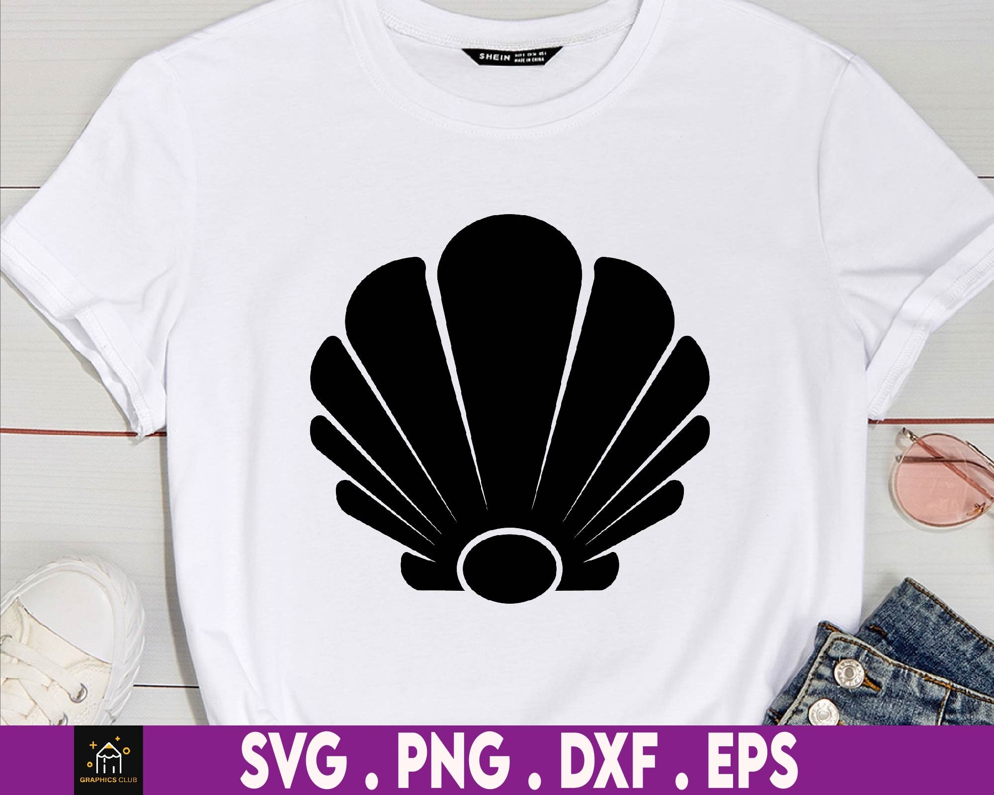 Sea Shell SVG Mermaid Shell Svg Ocean Svg Instant Digital - Etsy