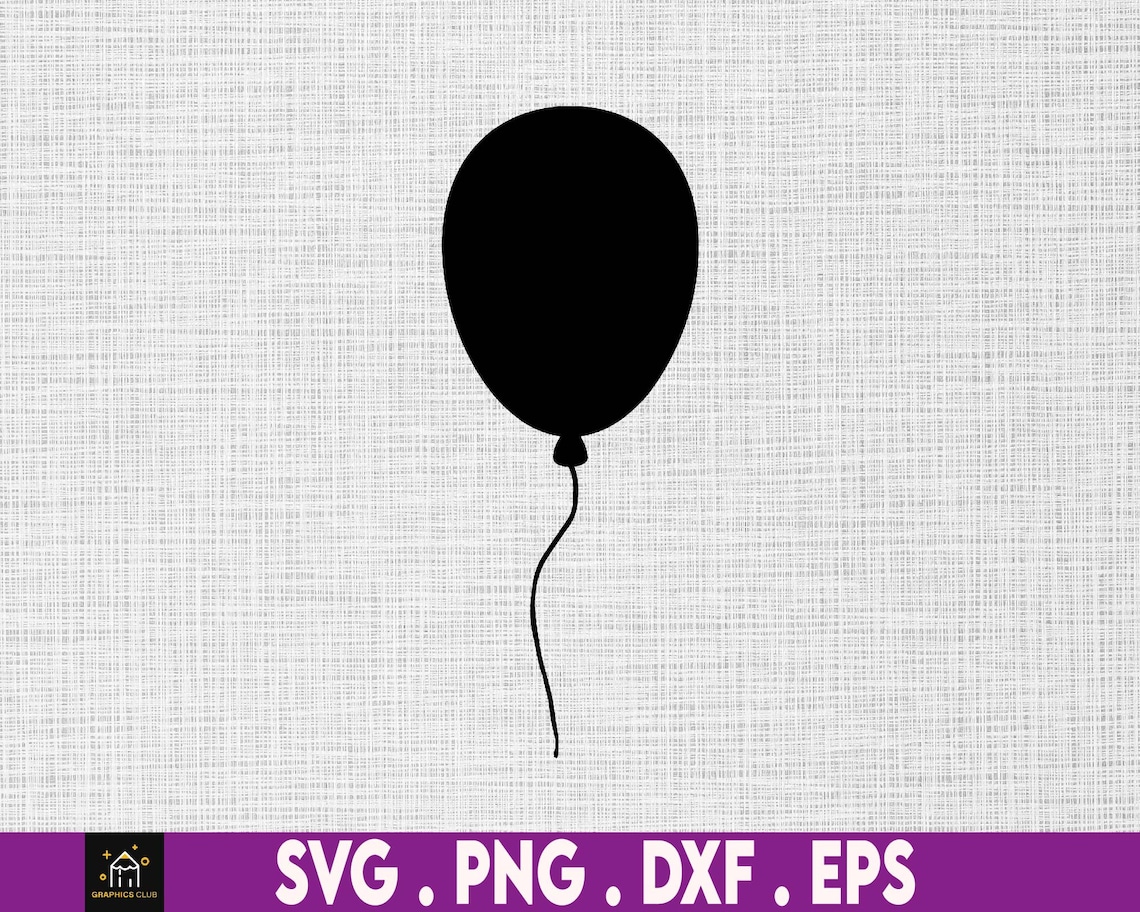 Balloon Svg Balloons Clipart Birthday Balloon Graphic - Etsy