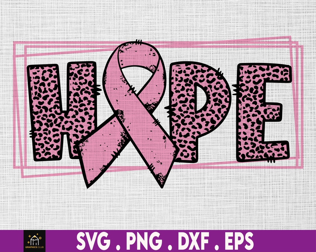 Hope Breast Cancer Awareness Svg Png Pink Ribbon Warrior - Etsy