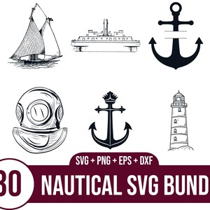 Nautical Svg Bundle, Nautical Svg, Beach Svg, Boat Svg, Anchor Svg ...