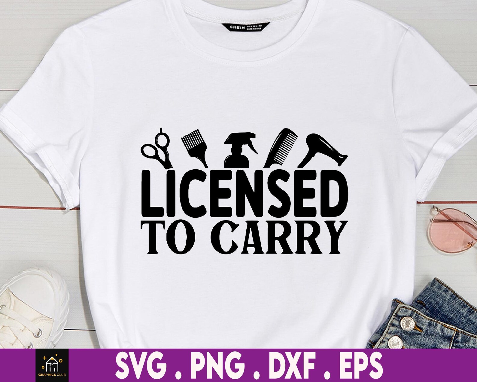 Licensed to Carry SVG Salon Quote Svg Hair Tools Svg - Etsy