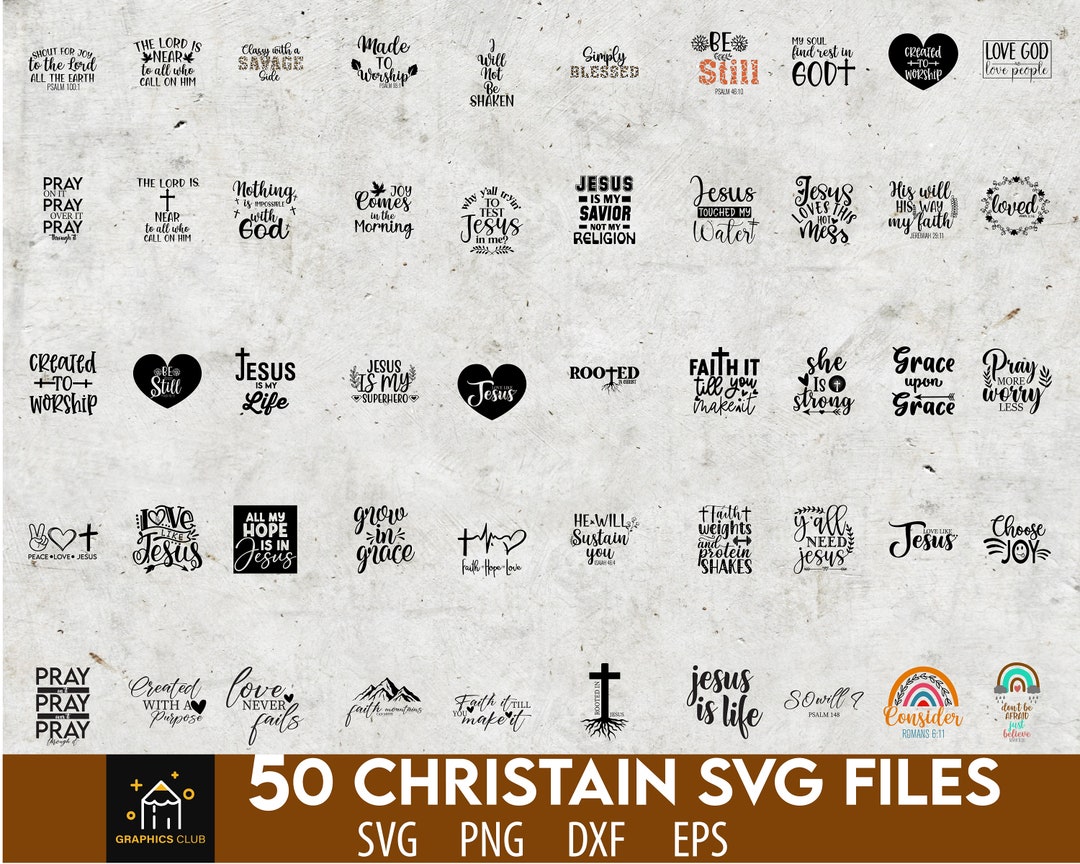 Christian Svg Bundle, Bible Verse Svg, Religious Svg Bundle, God Svg ...