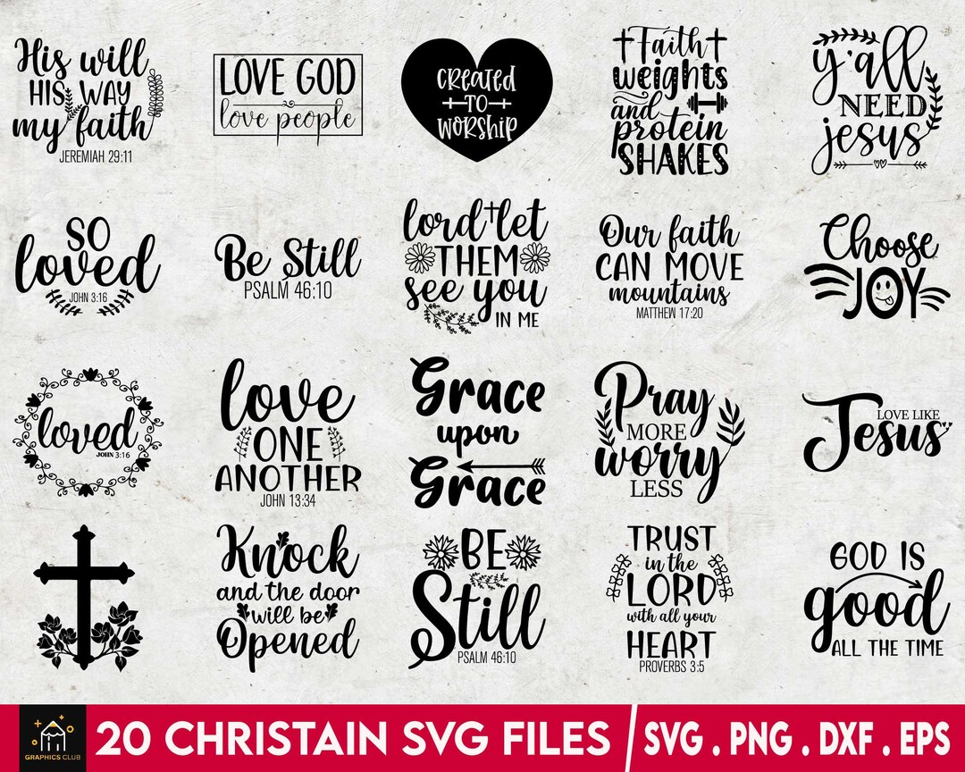 Christian Svg Bundle Bible Verse Svg Religious Svg Bundle - Etsy UK