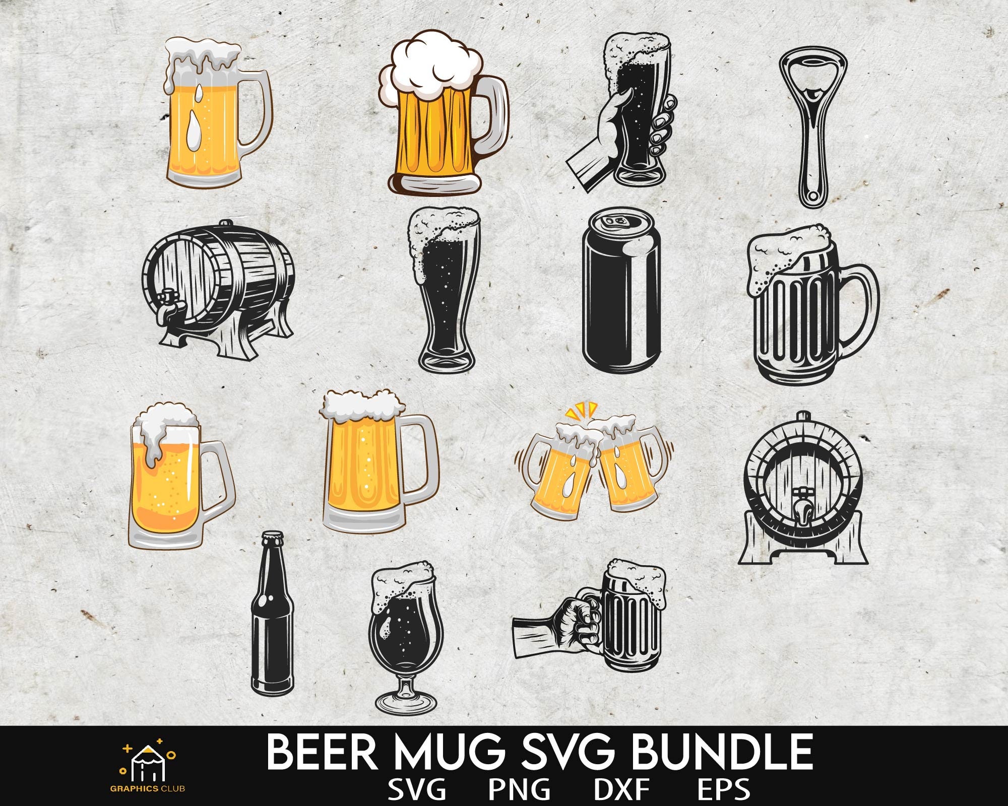 BEER MUG SVG Bundle Alcohol Svg Beer Clipart Beer Keg Svg - Etsy Canada