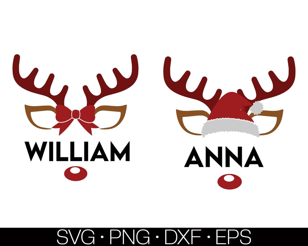 Reindeer Monogram Svg, Reindeer Face SVG, Christmas Reindeer SVG ...