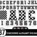 Checkered Alphabet and Numbers Svg Bundle, Checkered Letters, Racing ...