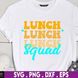 Lunch Squad Lunch Lady Shirt Svg Cafeteria Staff Svgschool - Etsy