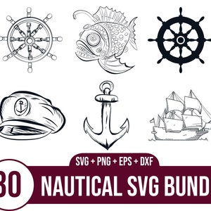 Nautical Svg Bundle, Nautical Svg, Beach Svg, Boat Svg, Anchor Svg ...