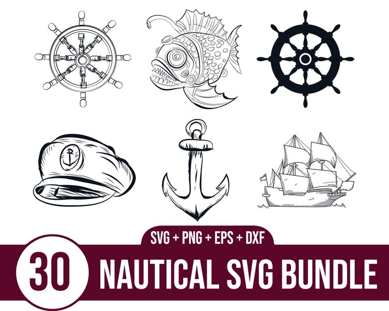 Nautical Svg Bundle Nautical Svg Beach Svg Boat Svg Anchor - Etsy