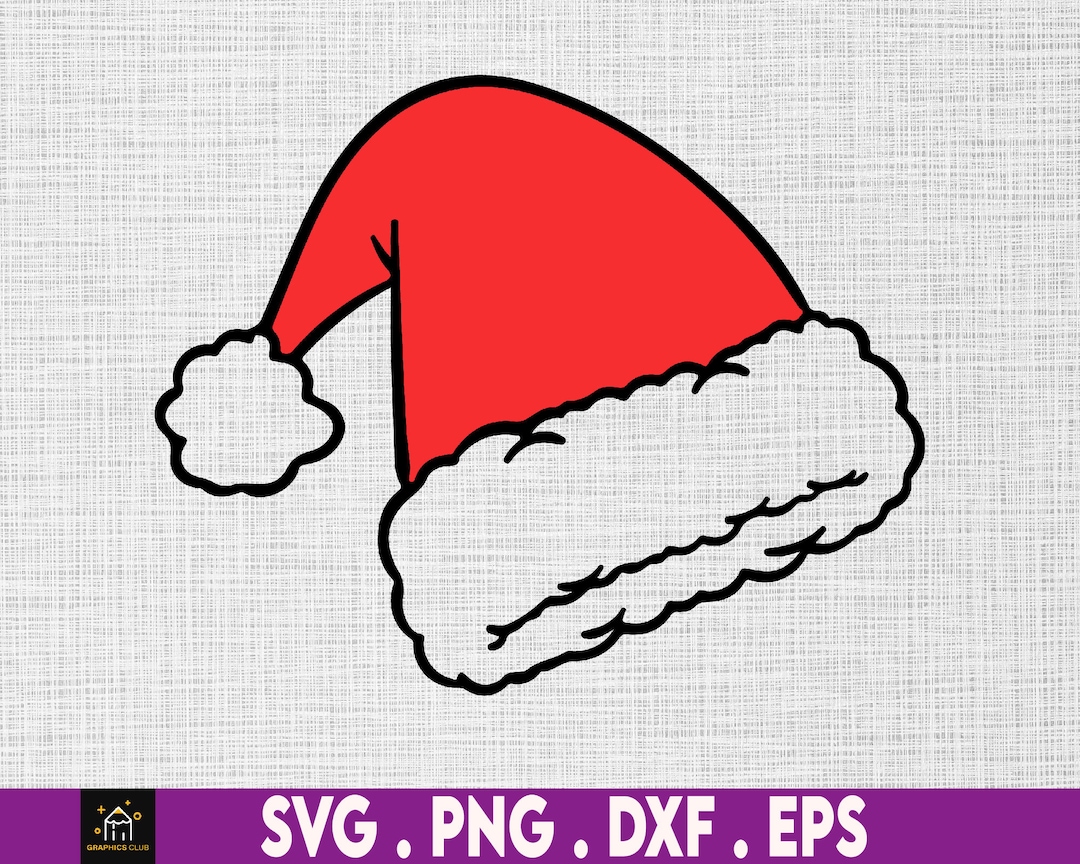 Santa Hat Svg, Santa Clause, Santa's Hat Instant Digital Download Files ...