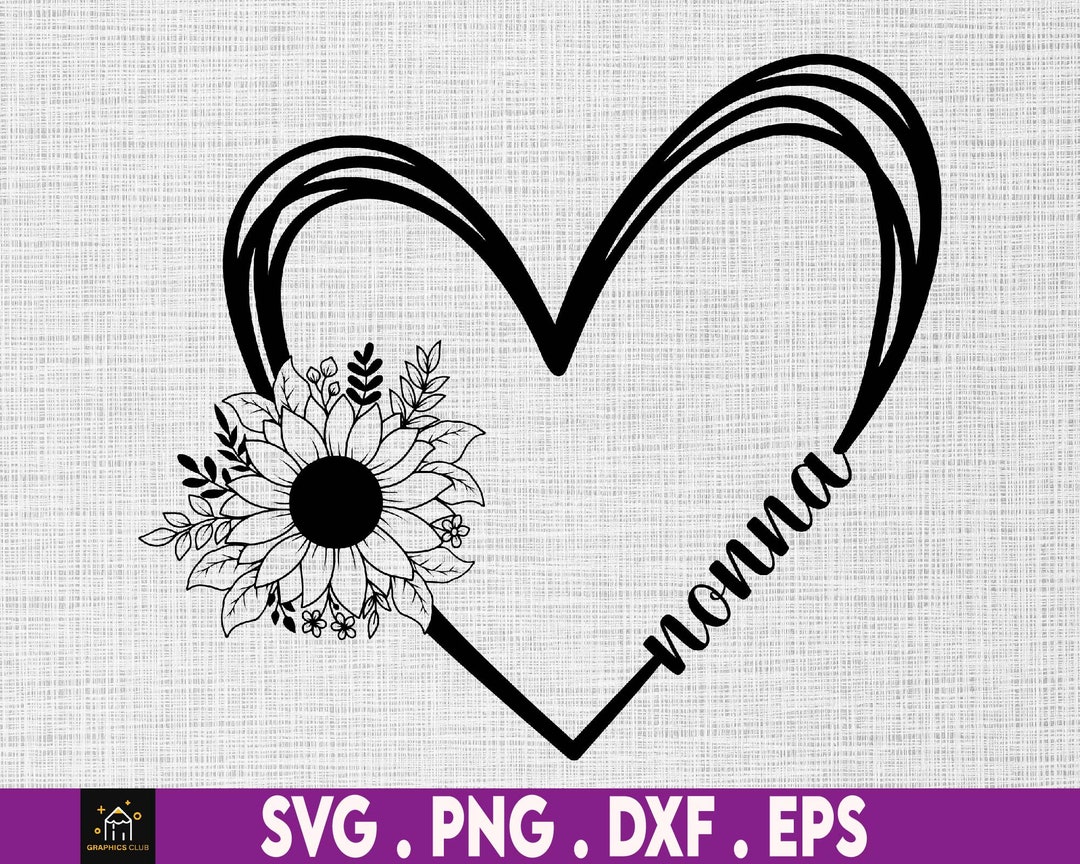 Nonna Floral Heart SVG, Grandma SVG, Happy Mother's Day Svg, Nana Svg,instant Digital Download ...