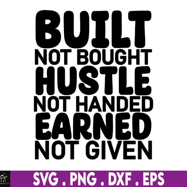 Built Not Bought Svg - Etsy