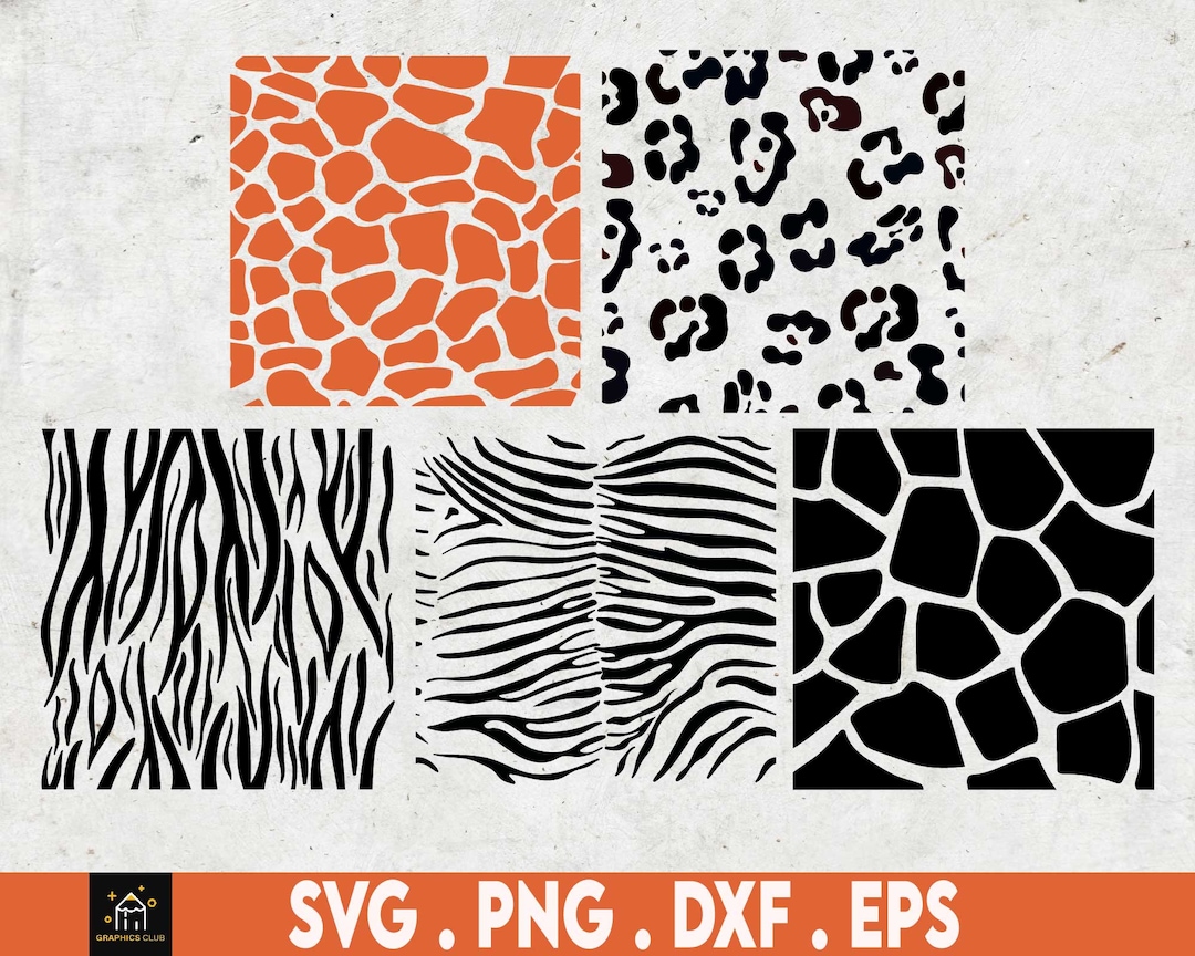 Animal Prints Svg Bundle Giraffe Print Svg Leopard Print - Etsy