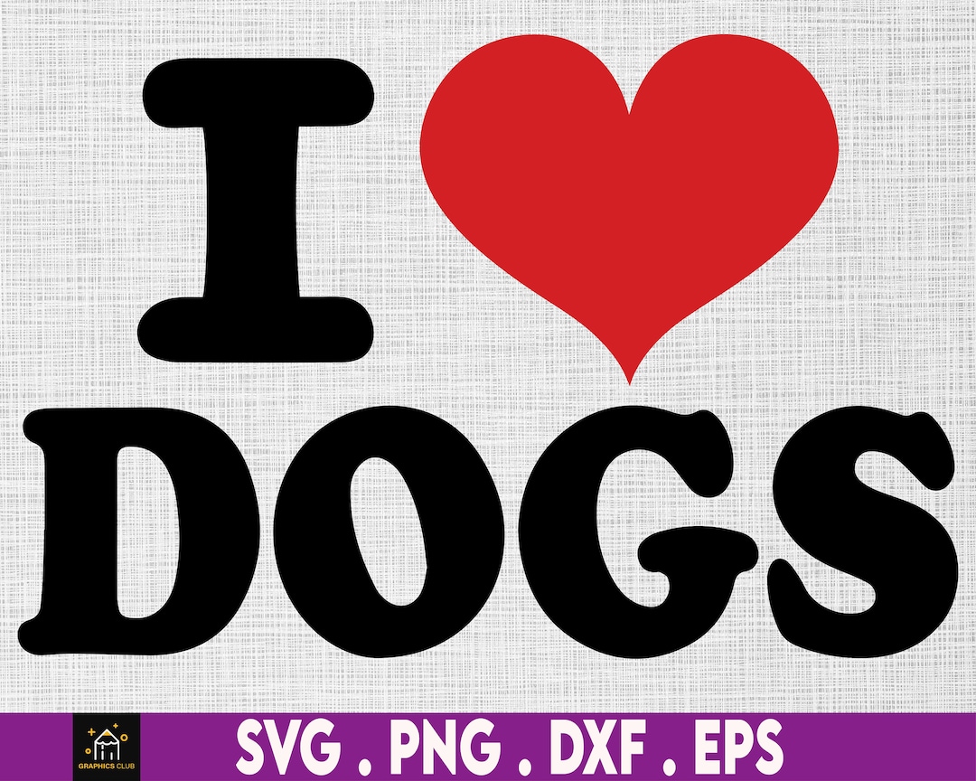 I Love My Dogs Svg, I Heart My Dogs Svg, Love Dogs Svg, Favorite Pet ...