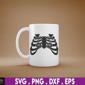 Halloween Skeleton Gaming Controllers Svg Png Haloween Gamer - Etsy