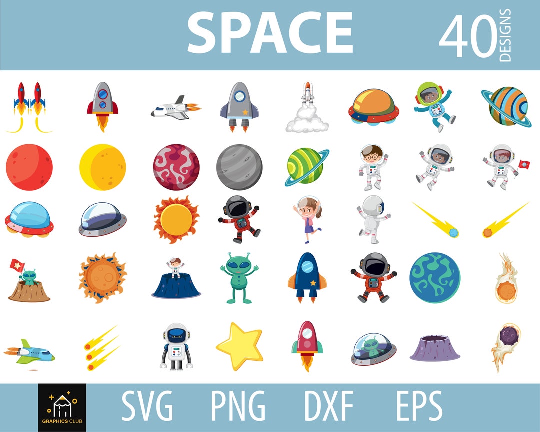 Space SVG Bundle, Astronaut Svg, Galaxy Space svg, Planets svg, solar ...
