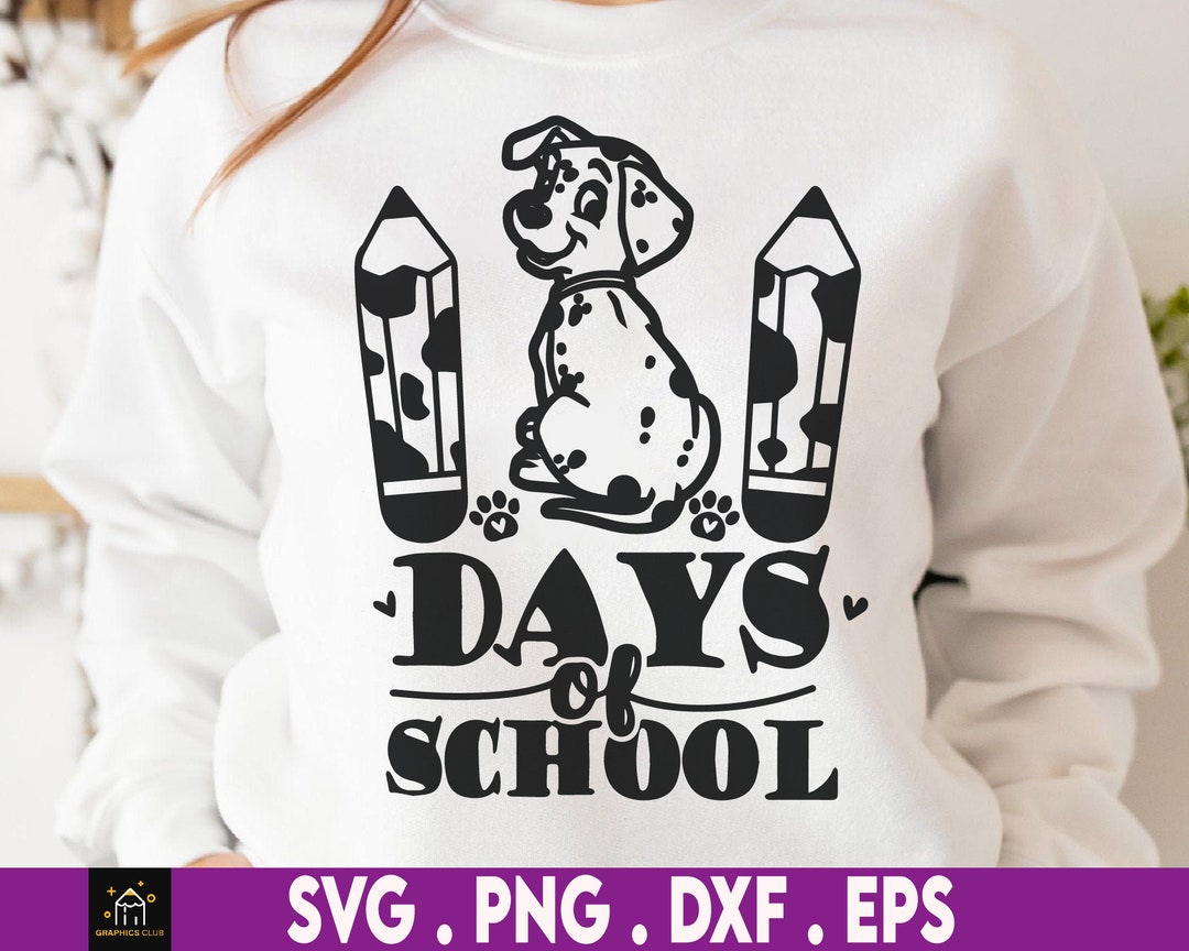 101 Days Of School Dalmatian Dog Svg, 101 Days Smarter Svg, 101 Days Of ...