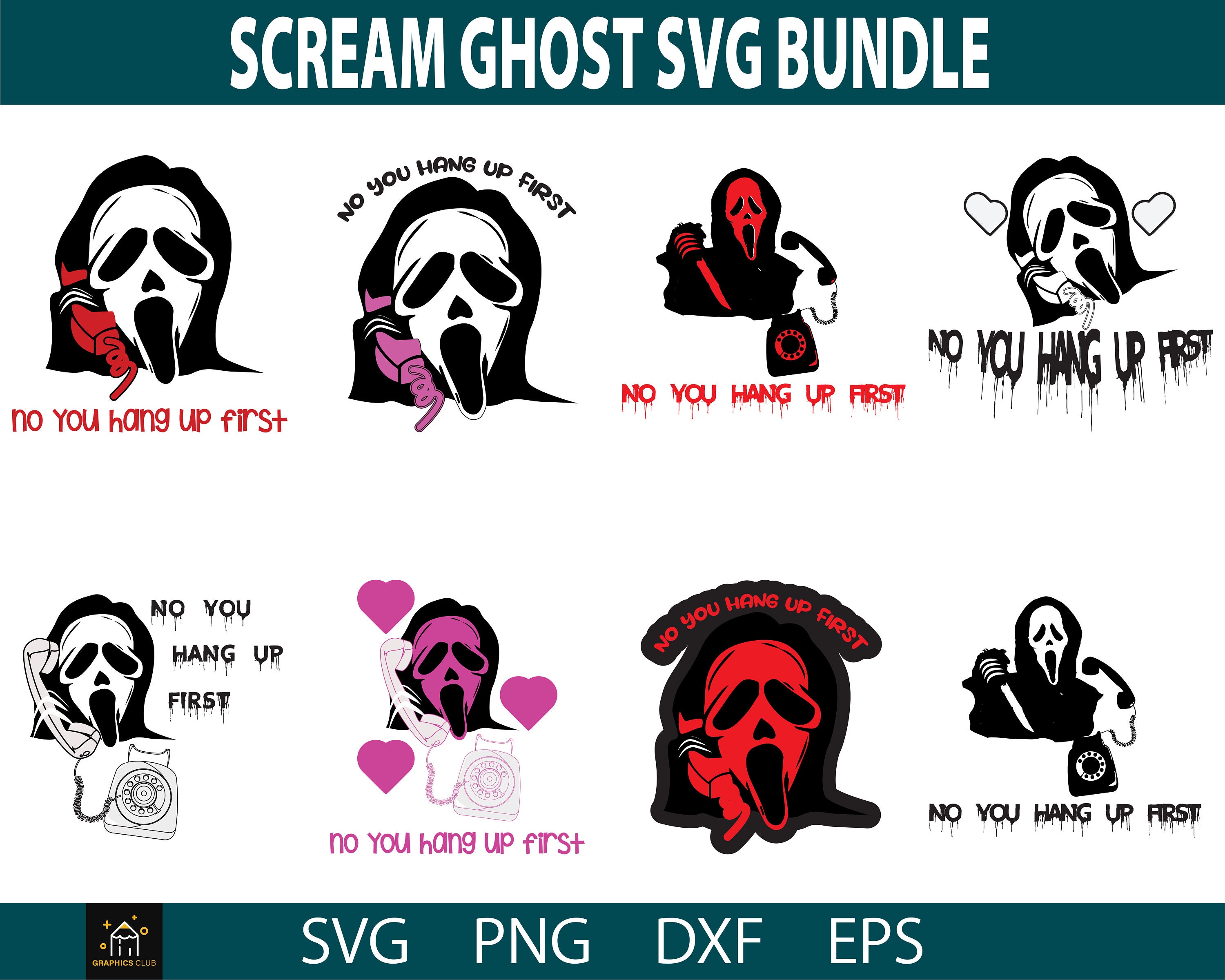 Scream Svg Bundle Ghost Face Svg Scream You Hang up SVG - Etsy Finland
