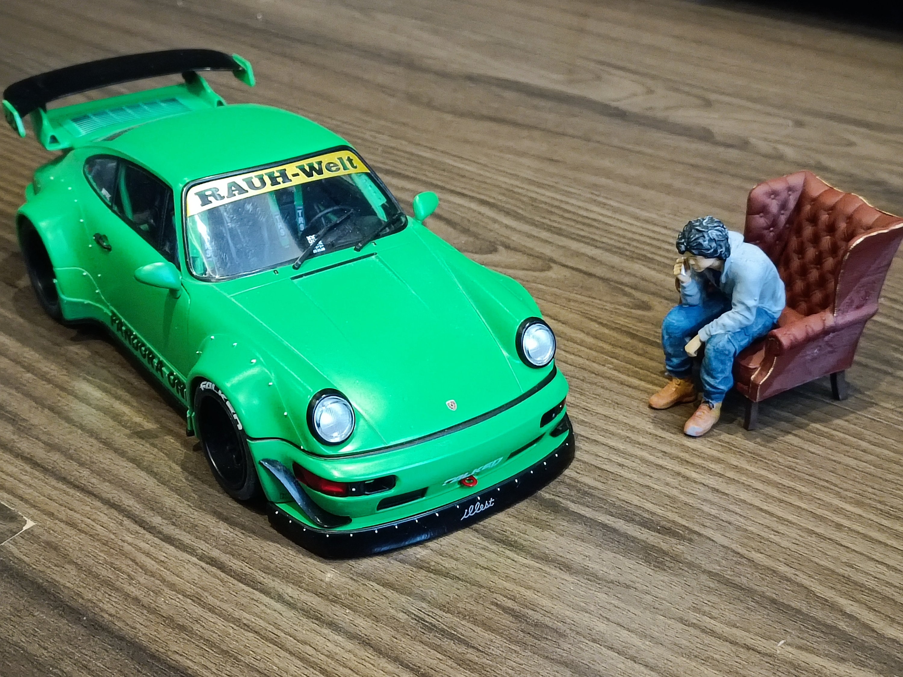 Akira Nakai-san Smoking and Sitting in Chair 3D Print RWB Scale 1:18 ...