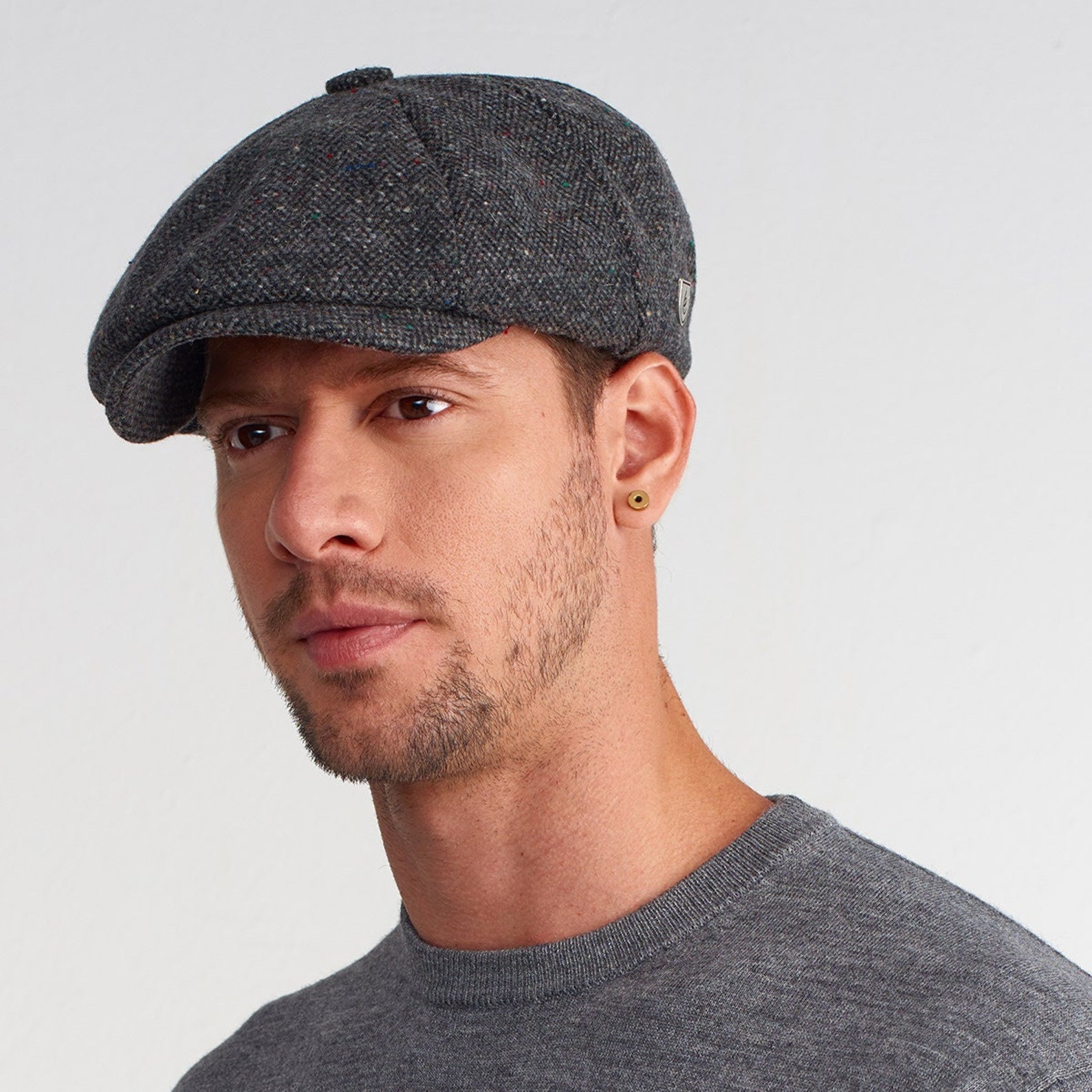 Wool Newsboy Cap 8 Panels Tweed Hat Winter Flat Cap Peaky - Etsy