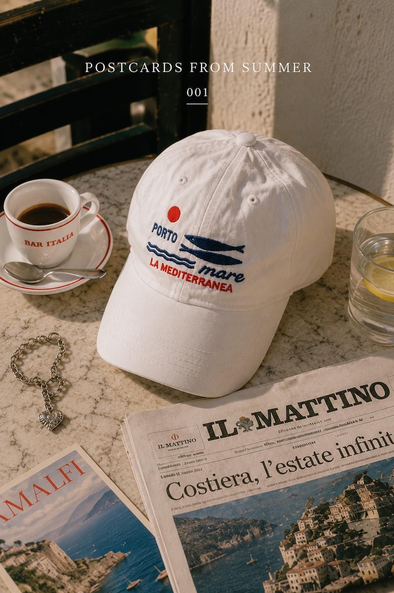 Unisex White Summer Hat Mediterranean Summer Style, Italian Riviera ...