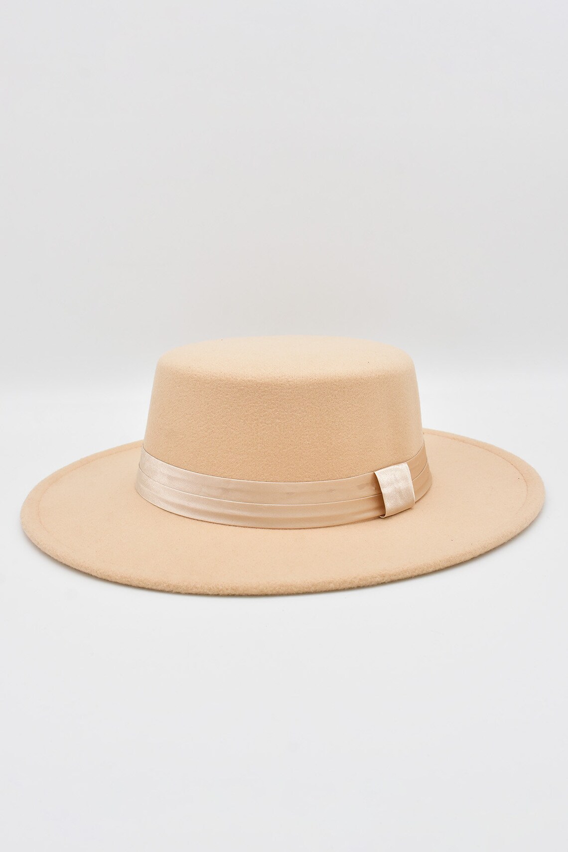 Beige Winter Boater Hat Classic Wide Brim Hat Women Beige - Etsy