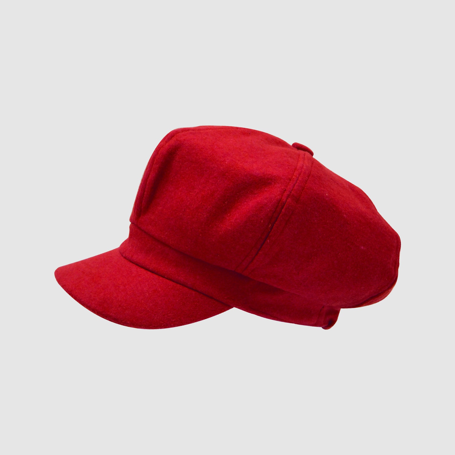 Wine Red Wool Baker Boy Cap: Handmade Gatsby Cabbie Hat - Etsy