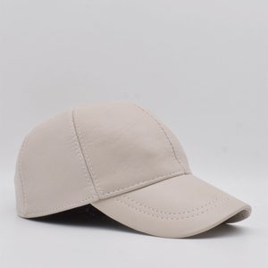 Handmade Sheepskin Leather Baseball Cap: Adjustable Unisex Hat - Etsy