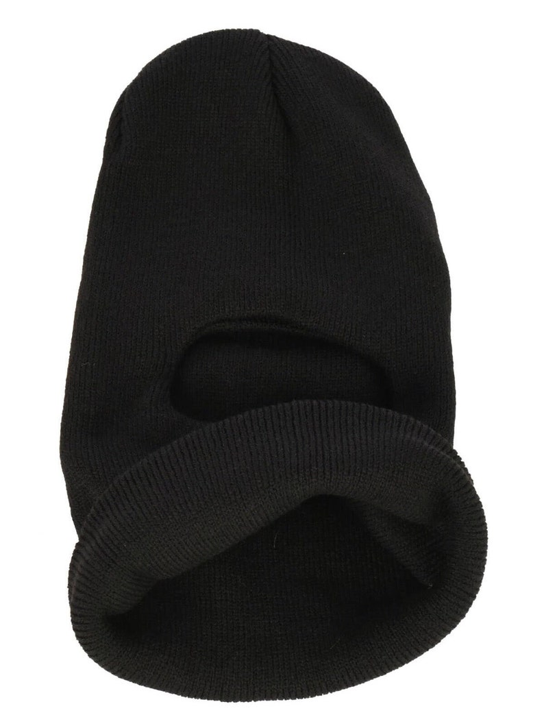 Solid Knit Balaclava, Black Ski Mask, Riding Ski Mask Caps, Unisex ...