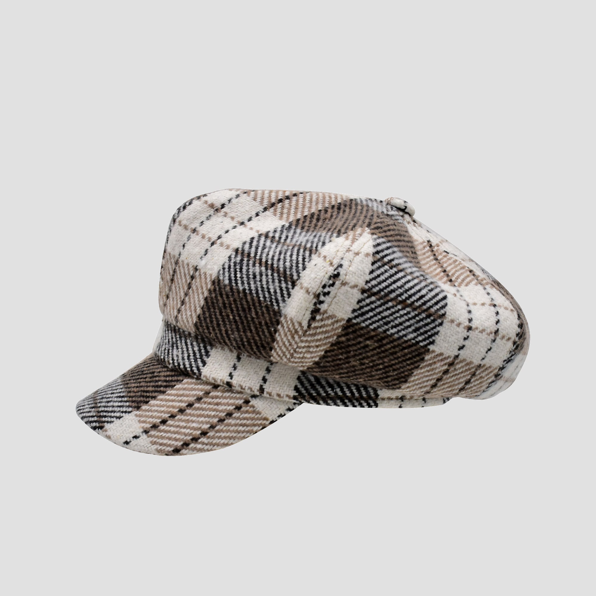 Tweed Wool Newsboy Cap Plaid Striped Winter Baker Hat - Etsy