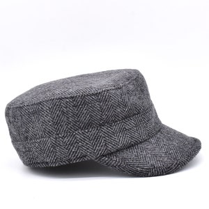 Wool Military Cadet Cap: Adjustable Winter Camper Hat - Etsy
